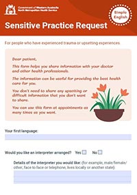 King Edward Memorial Hospital - Sensitive Practice Request forms