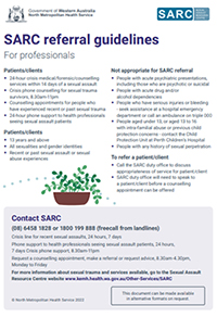 King Edward Memorial Hospital - SARC for health professionals